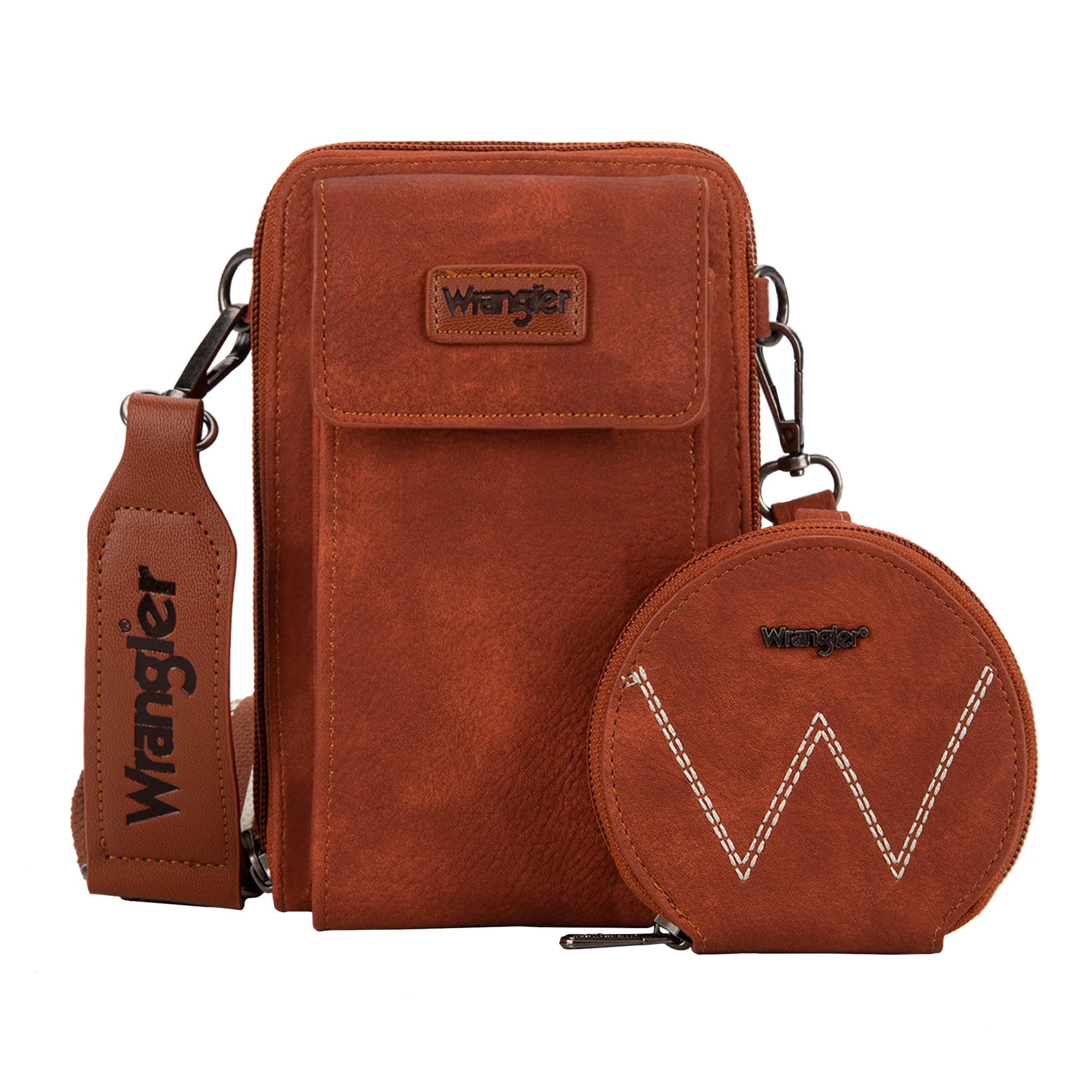 Wrangler Mini Crossbody Cell Phone Purse for Women Leather Wallet Cross ...
