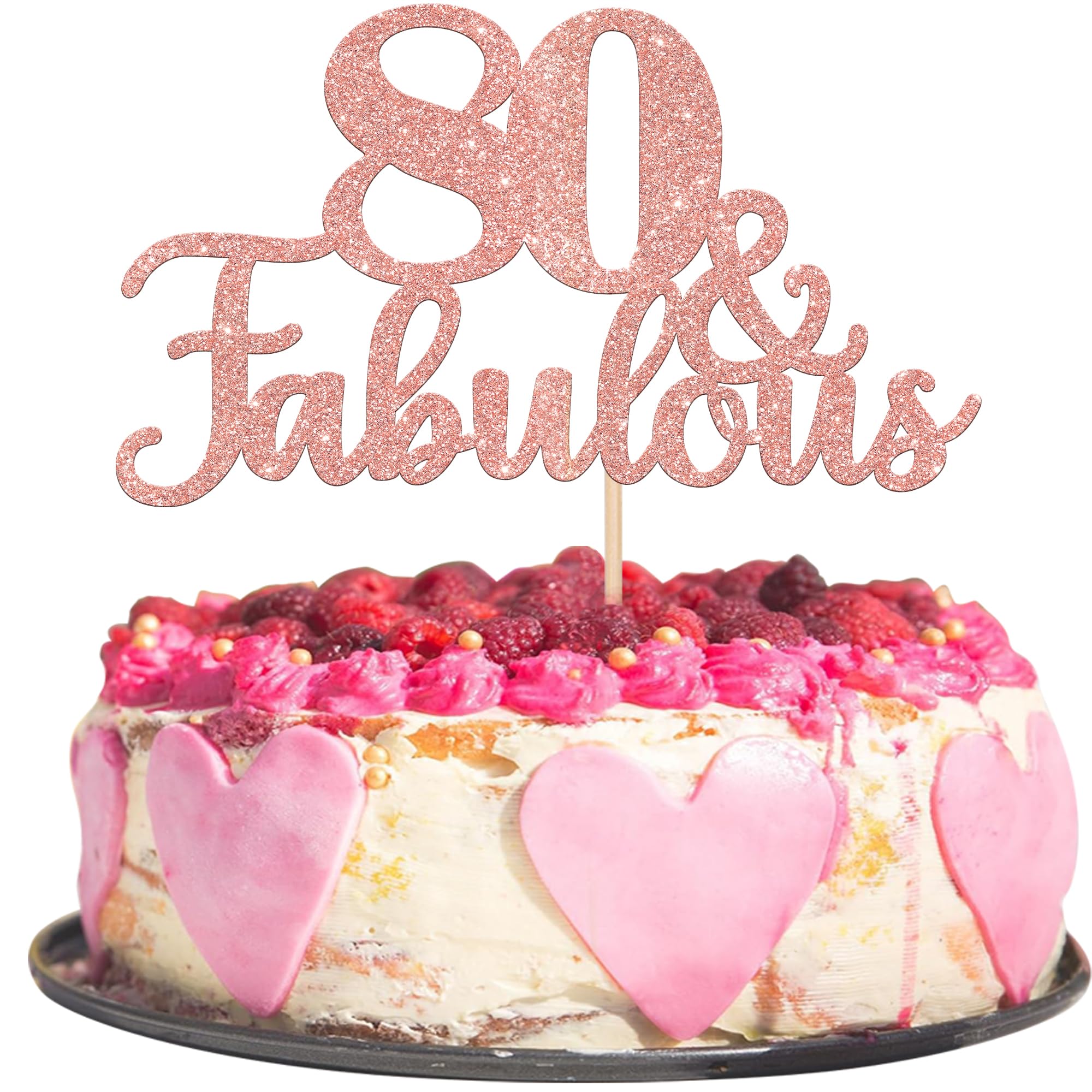 Mua 1 PCS 80 & Fabulous Cake Topper Glitter Eighty and Fabulous Cake ...