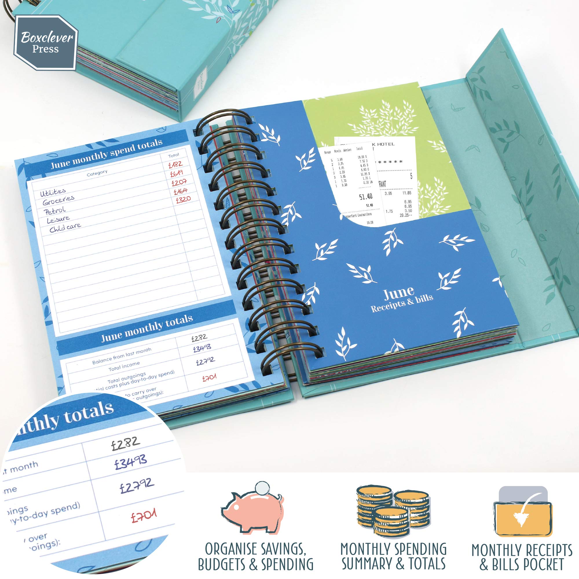 Boxclever Press Budget Book Monthly Budget Planner And Receipt Book To 