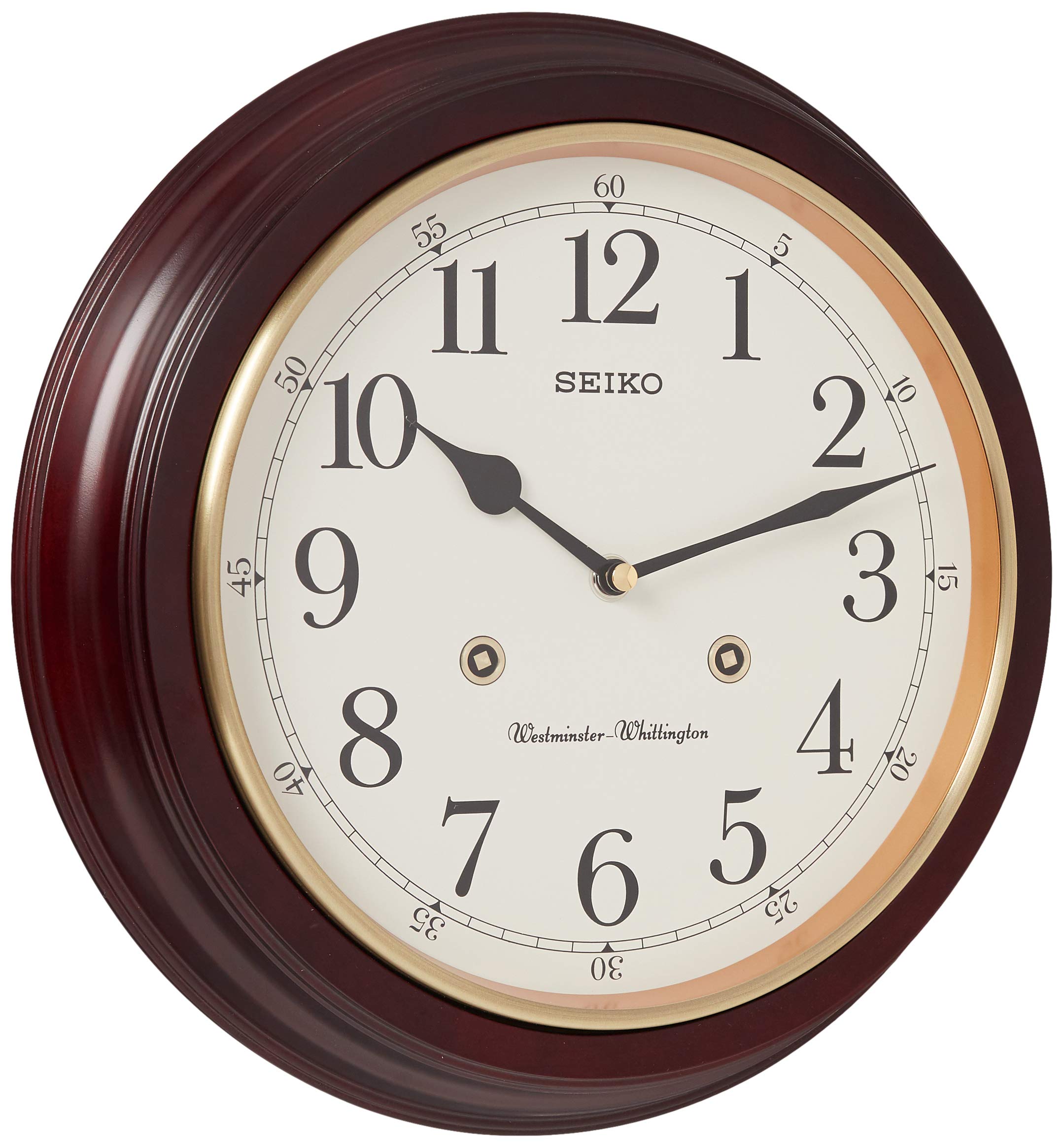 Mua Seiko 12 Inch Grain Finish Wall Clock with Numerals and Dual ...