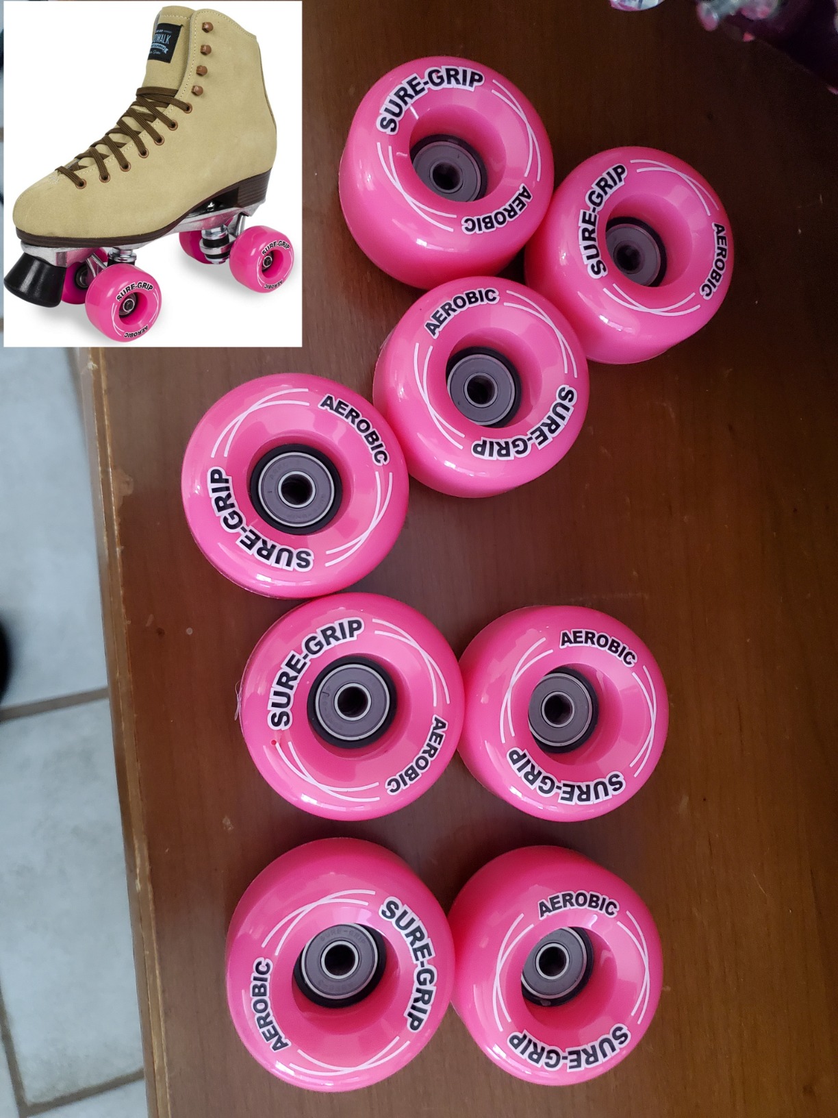 $47/mo - Finance Sure-Grip 1300 Tan Suede Outdoor Roller Skates - Retro ...