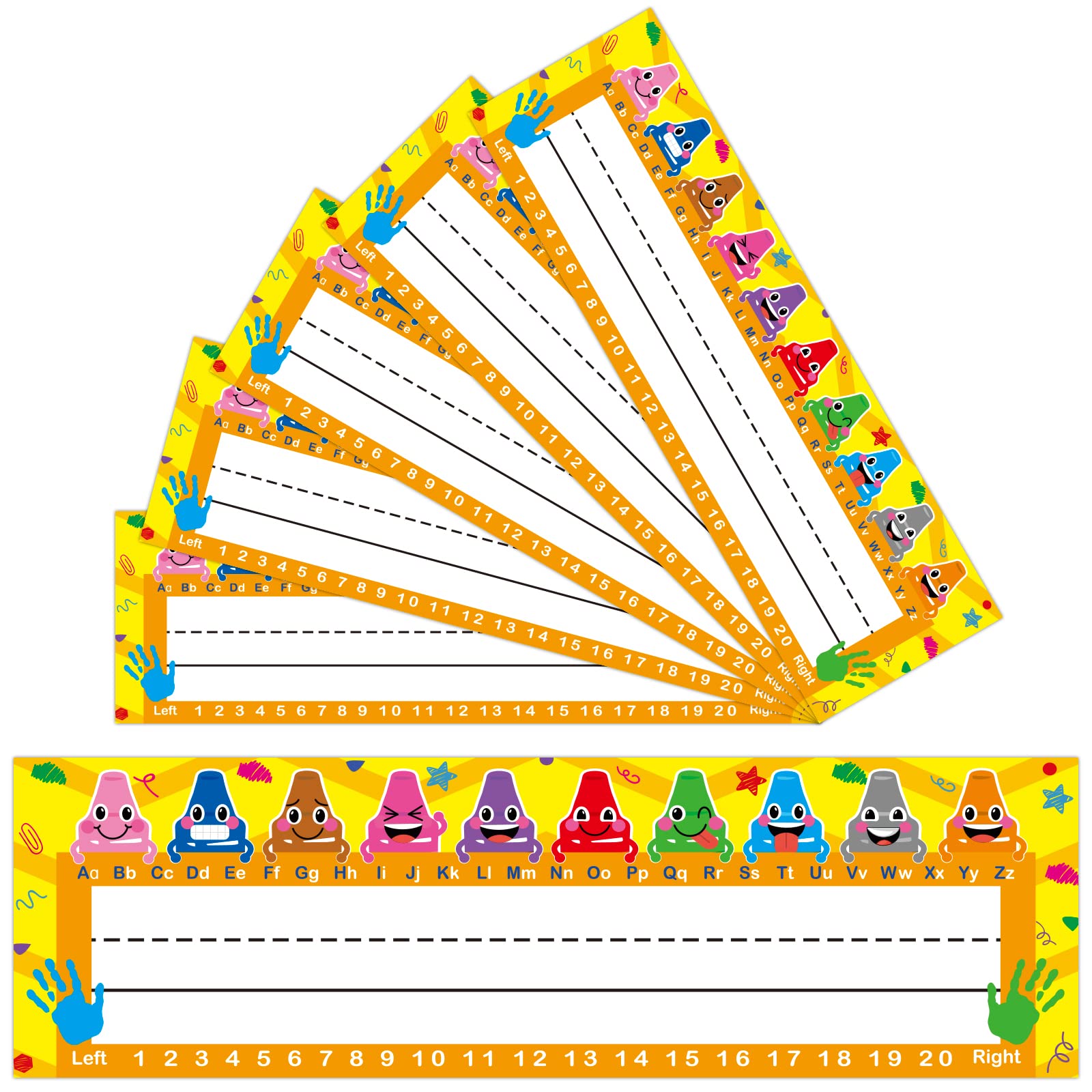 Mua 50 Pcs Nameplates for Student Desks Crayon Classroom Name Tags 3 x ...