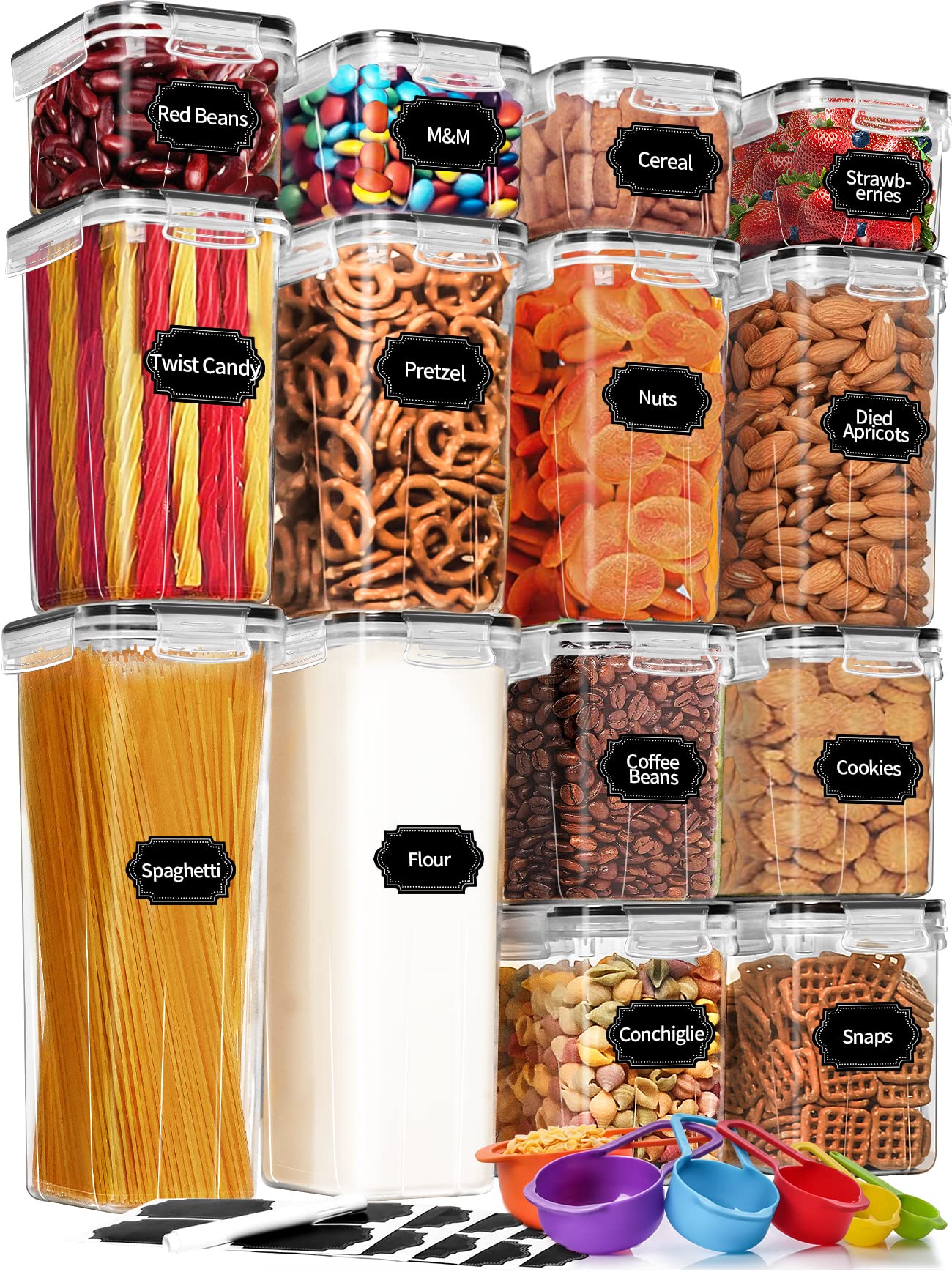 Mua Skroam 14 Pack Airtight Food Storage Containers for Kitchen Pantry ...