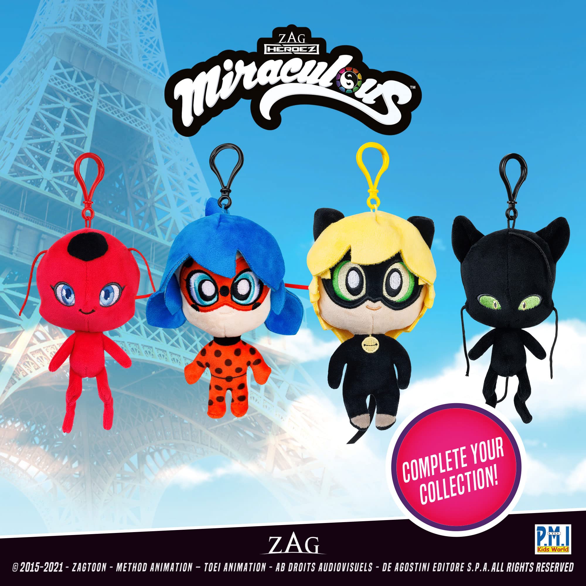 Mua Miraculous Ladybug Plush Clip-on Toys | Two of Four 5-Inch-Tall ...