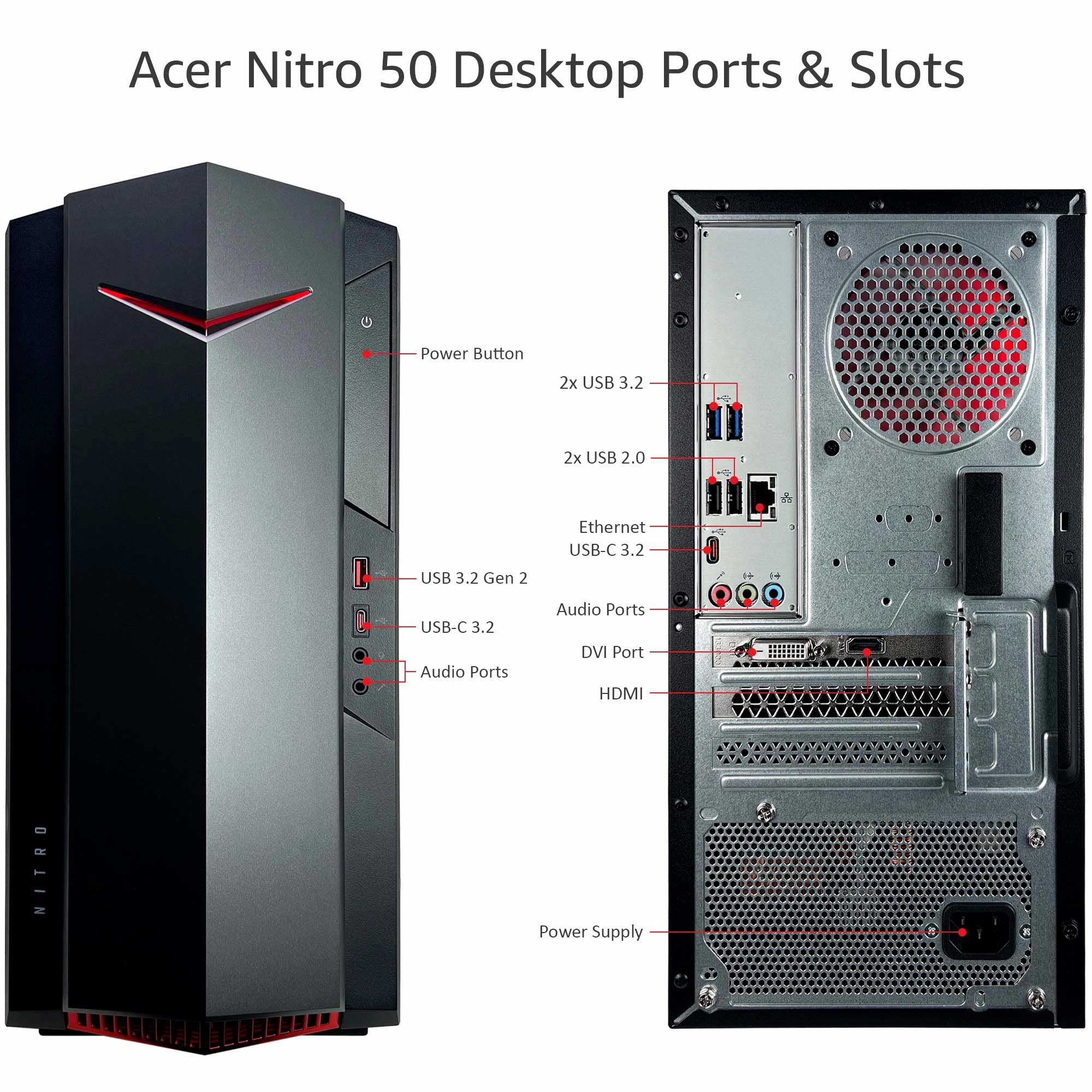 Mua acer Nitro 50 N50 Gaming Desktop Computer - 12th Gen Intel Core i5 ...