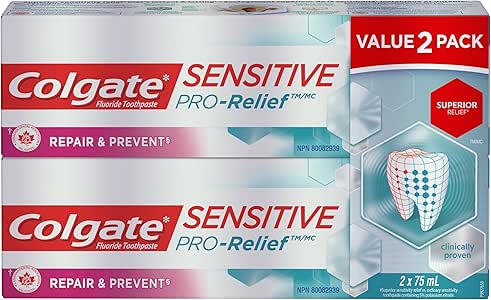 Colgate Sensitive Pro Relief Repair & Prevent Toothpaste, 2 x 75 mL ...