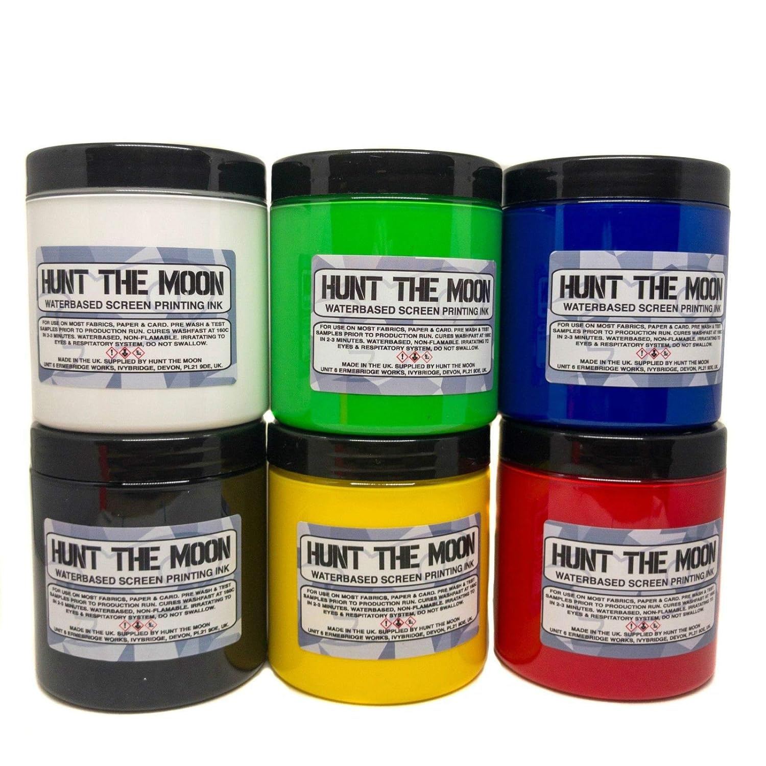 Hunt The Moon Water Based Screen Printing Ink, Starter Kit Trial Pack ...