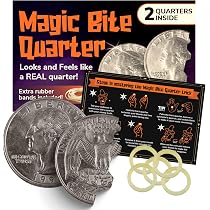 Coin Illusion Props ROY KUEPPERS Magic Bite Out Quarter Trick ...
