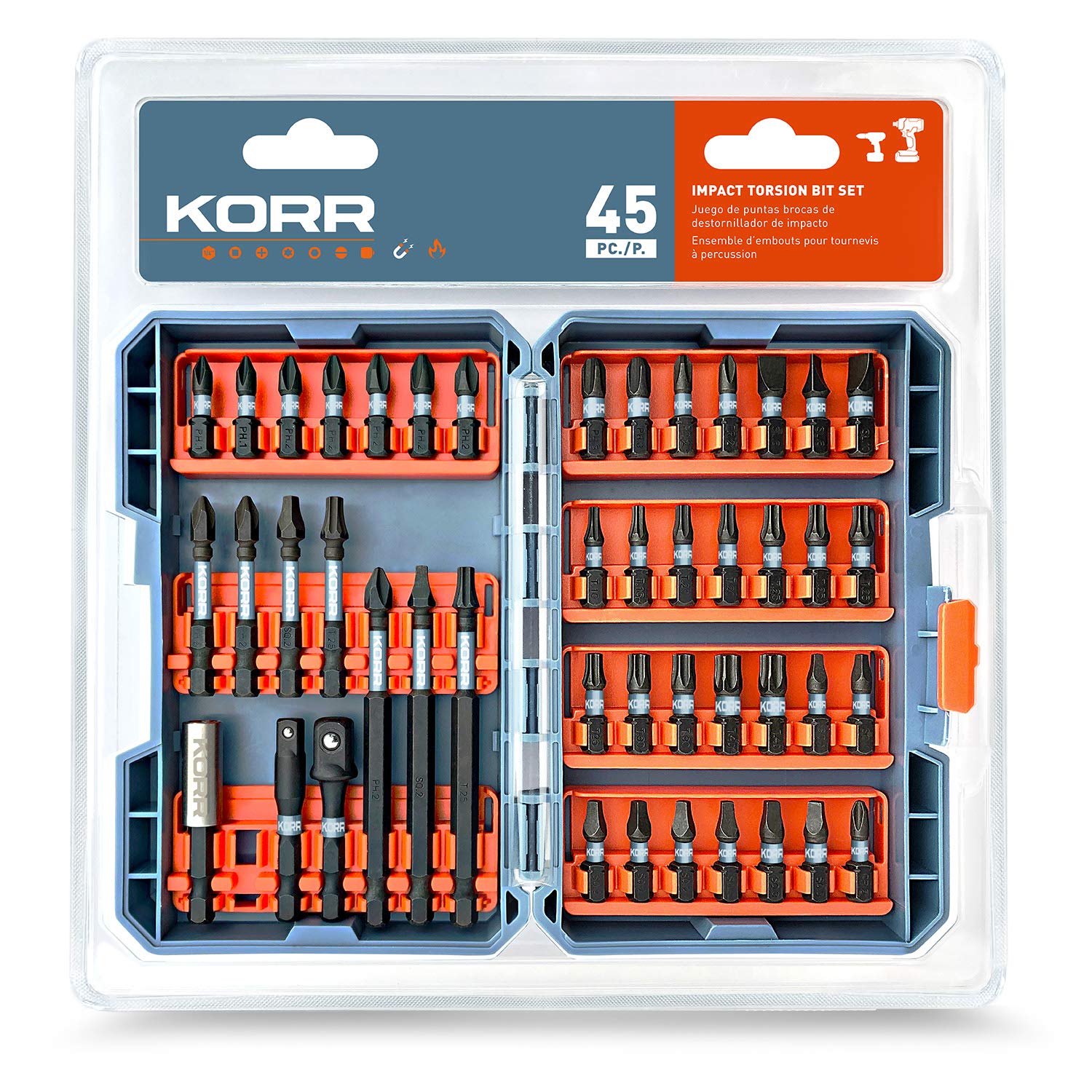 Mua KORR Tools KIBPP021 45pc Impact Torsion Screwdriver Bit Set ...