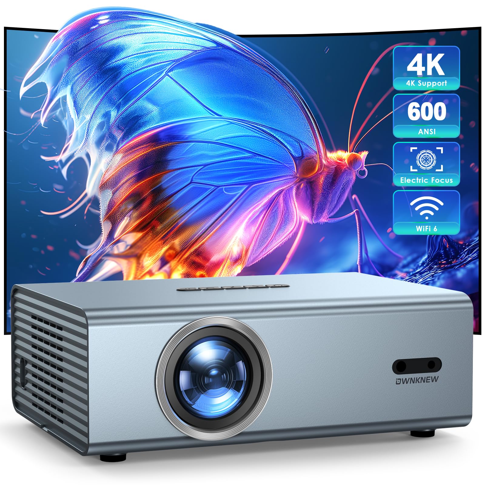 Mua [Electric Focus]4K Projector with WiFi6 and Bluetooth 5.3, 600 ANSI ...