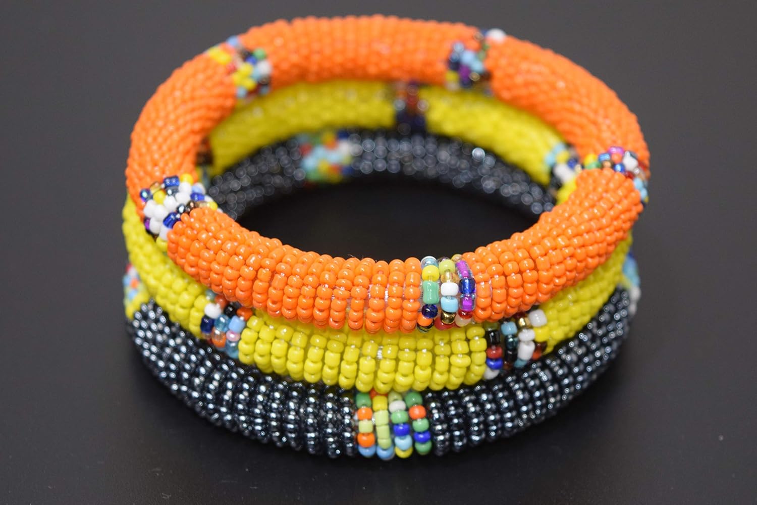Amazon.com: Set of 3 Handmade African Bangles - African Jewelry ...