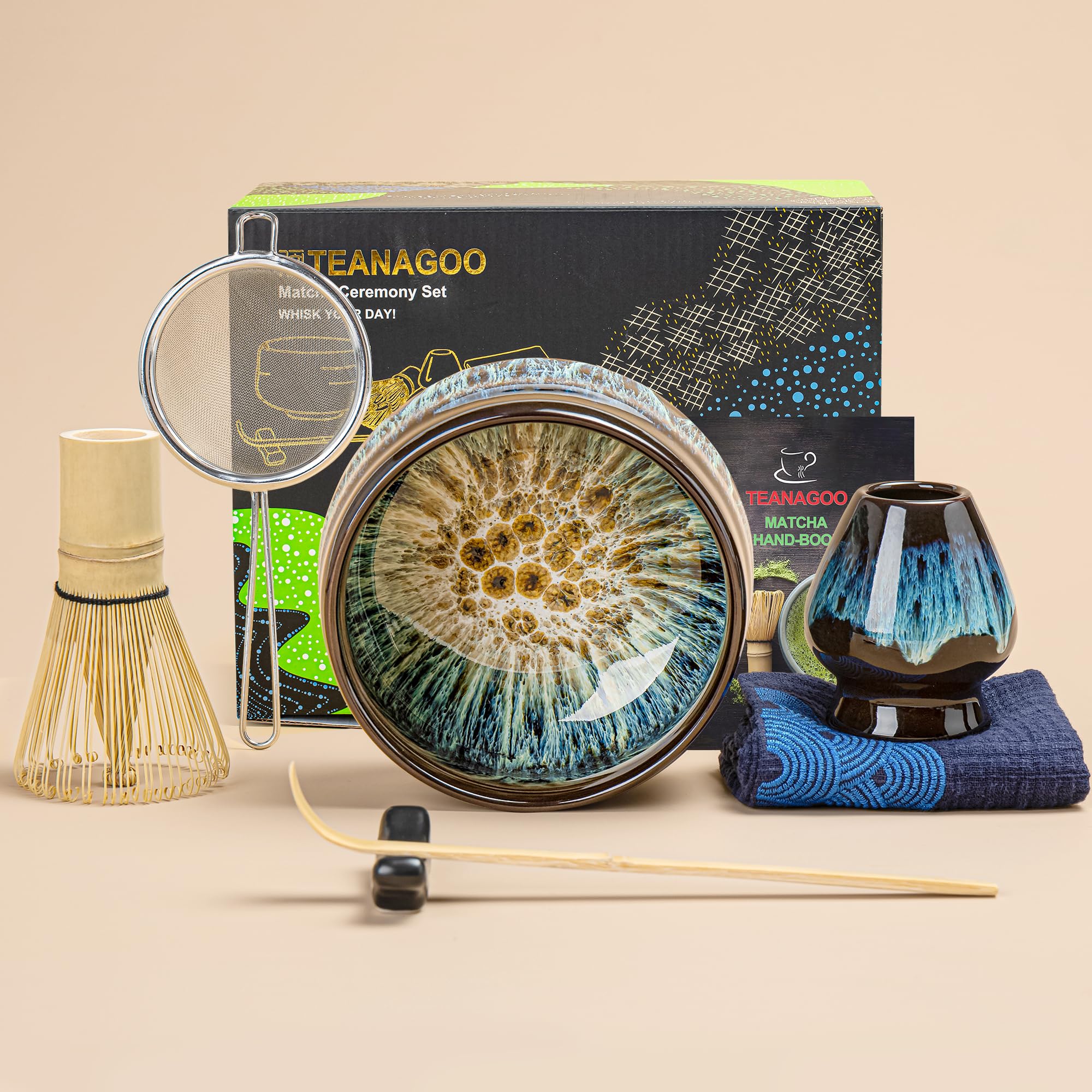 TEANAGOO Matcha Whisk Set, 7 Pcs Matcha Set, Matcha Kit for Ceremony ...