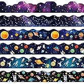 Amazon.com: Whaline 69Ft Outer Space Bulletin Board Border Night Sky ...