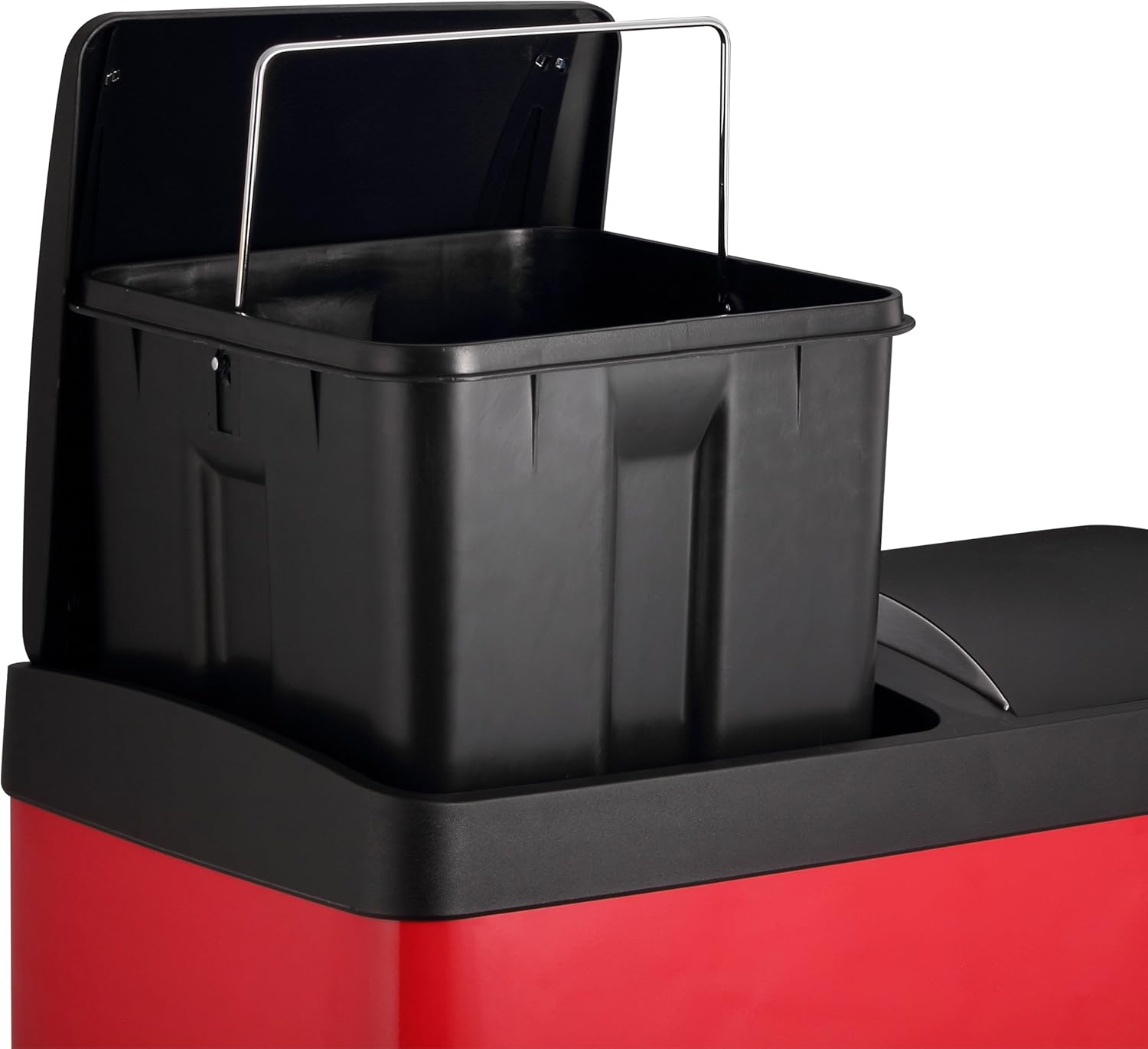 Mari Home Recycling Bin 60L – Red Double Waste Bin – 2 Removable ...