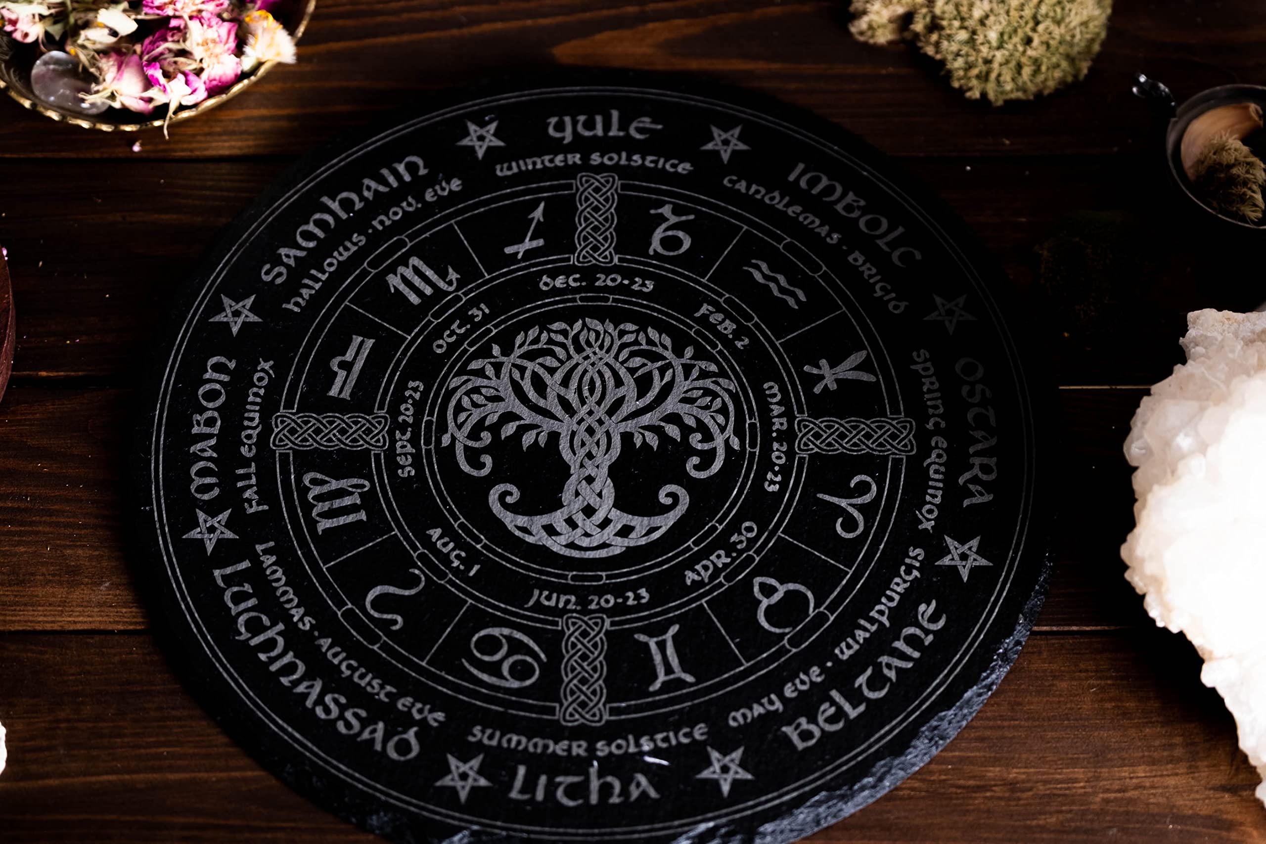 Mua Celtic Calendar Altar Tile, Witches' Annual Sabbaths, Large Slate ...