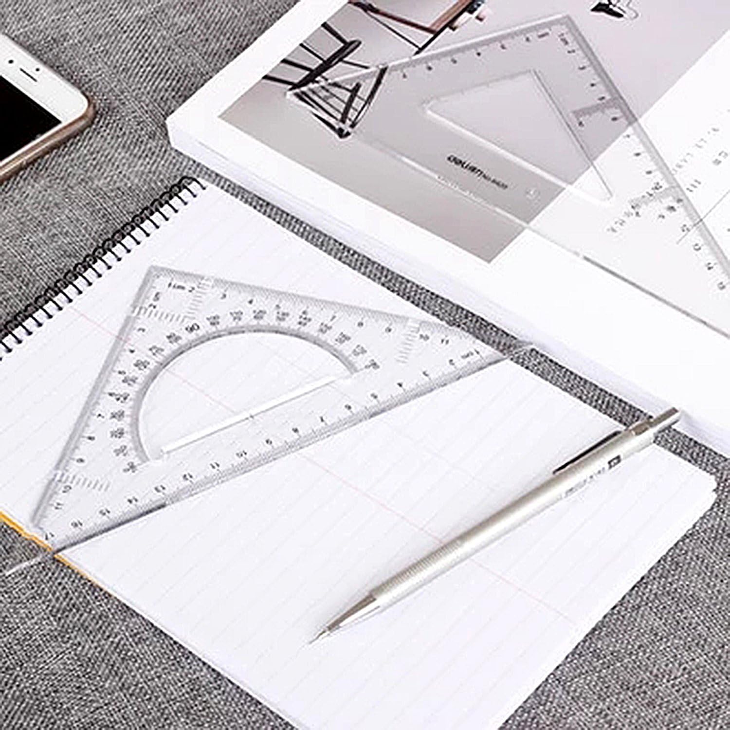 BronaGrand Triangle Ruler Square Set, 30/60 and 45/90 Degrees, Set of 2 – BigaMart