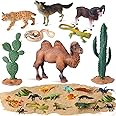 Amazon.com: MiniInflat Desert Animals Figurines Set Model Trees Kit ...