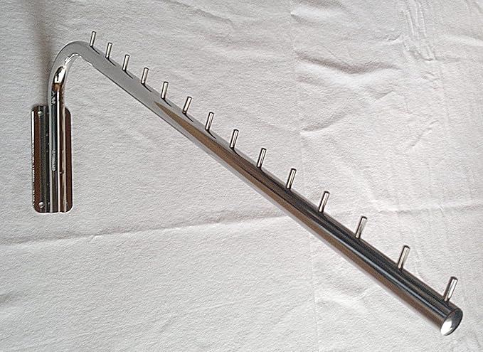 Clothes Rail – Wall Hook Angled Fixed Round Sloping Arm Chrome 60 cm ...