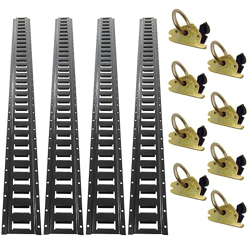 Pit Posse E-Track Rail Kit 5' (4 Pack) Tie Downs Cargo Trailer, Van ...