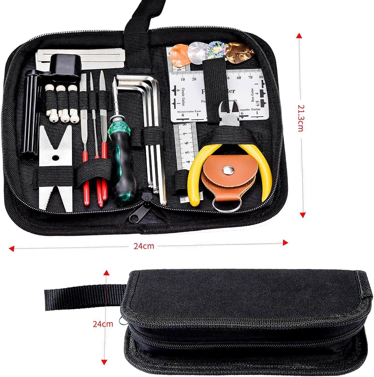 26Pcs Guitar Repairing Maintenance Tool Kit-Frets Nut File & String ...