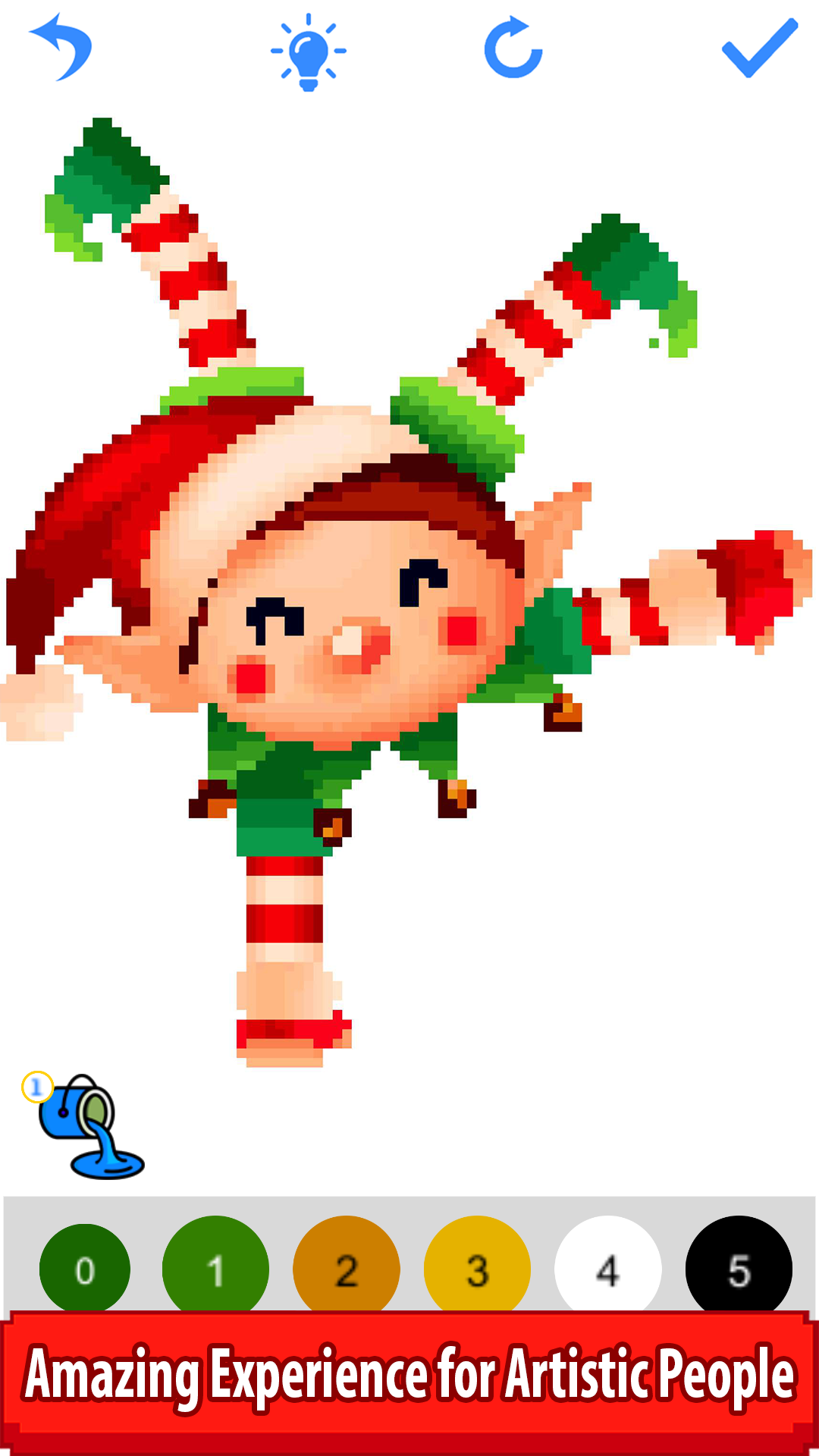 Christmas Pixel Art - Paint by Number, Sandbox Coloring Book Pages ...