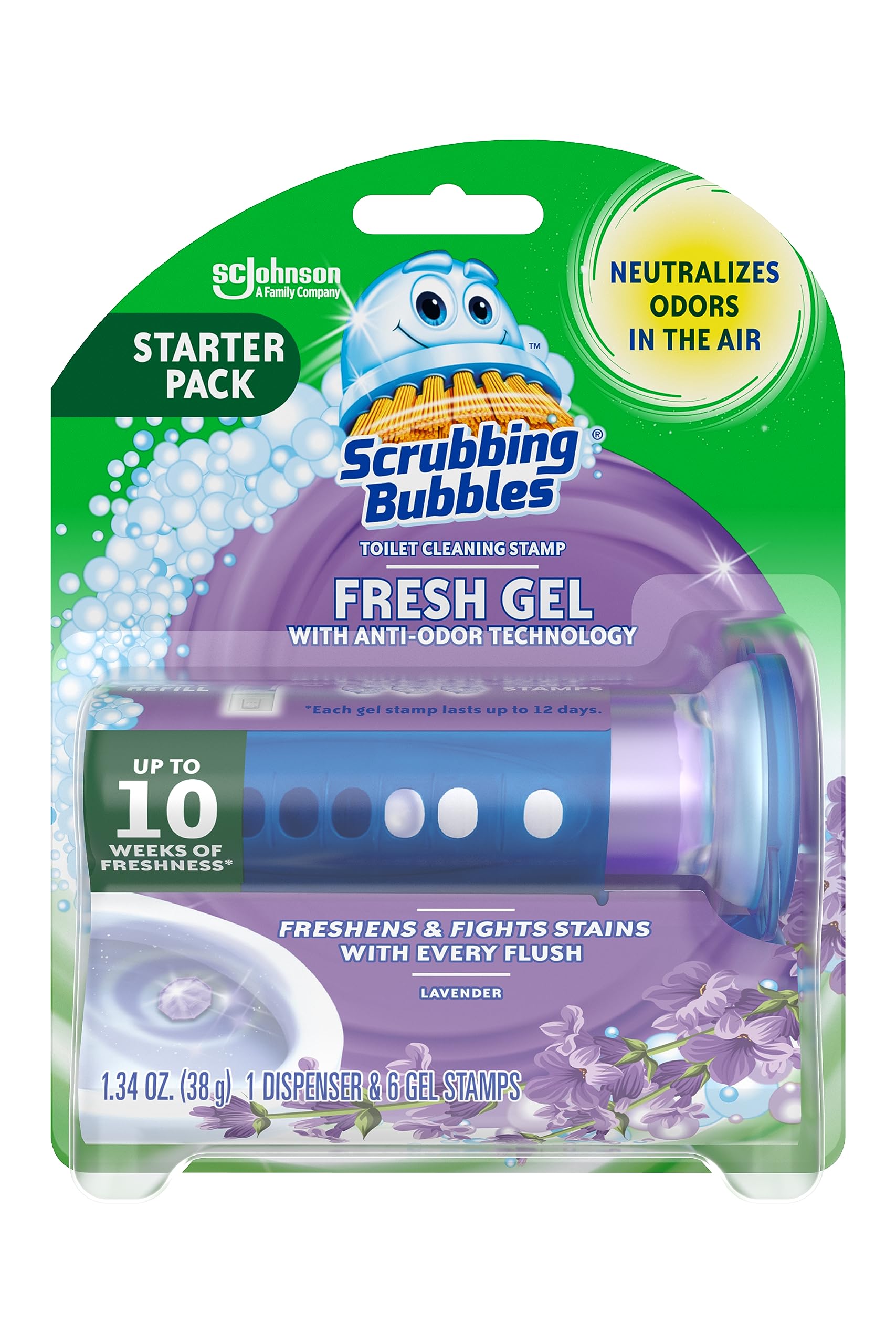 Scrubbing Bubbles Fresh Gel Toilet Bowl Cleaning Stamps, Helps Keep ...