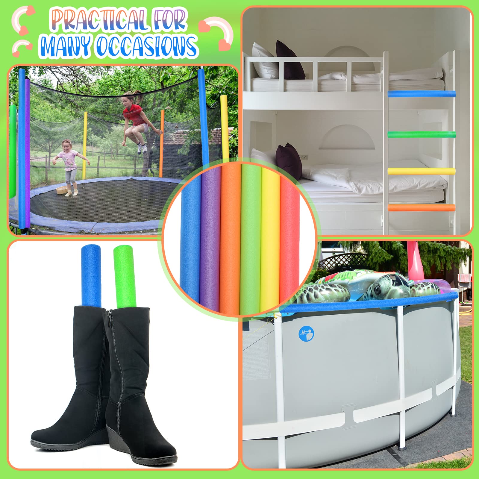 Mua Nezyo 12 Pack Pool Noodles Foam Swim Noodles 52 Inch Jumbo Hollow ...