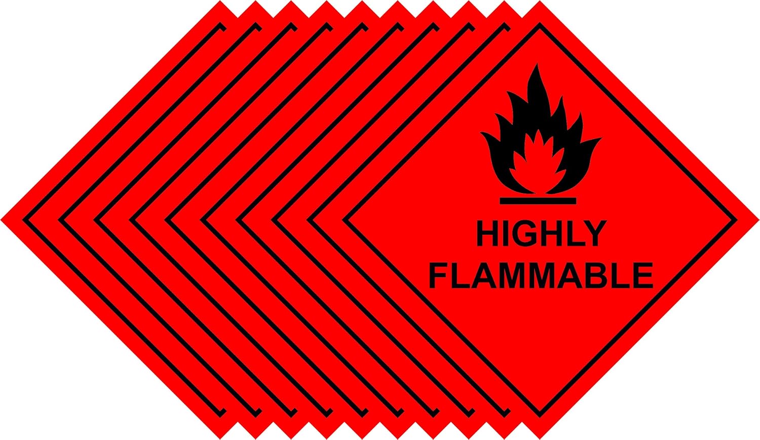 Hazchem Diamond Self-Adhesive Warning Sign/Sticker. 100mm by 100mm ...
