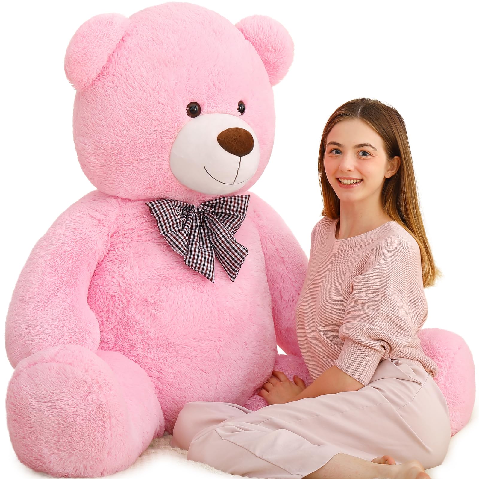 MaoGoLan Giant Pink Teddy Bear 55 inch Life Size Big Bear Large Stuffed ...