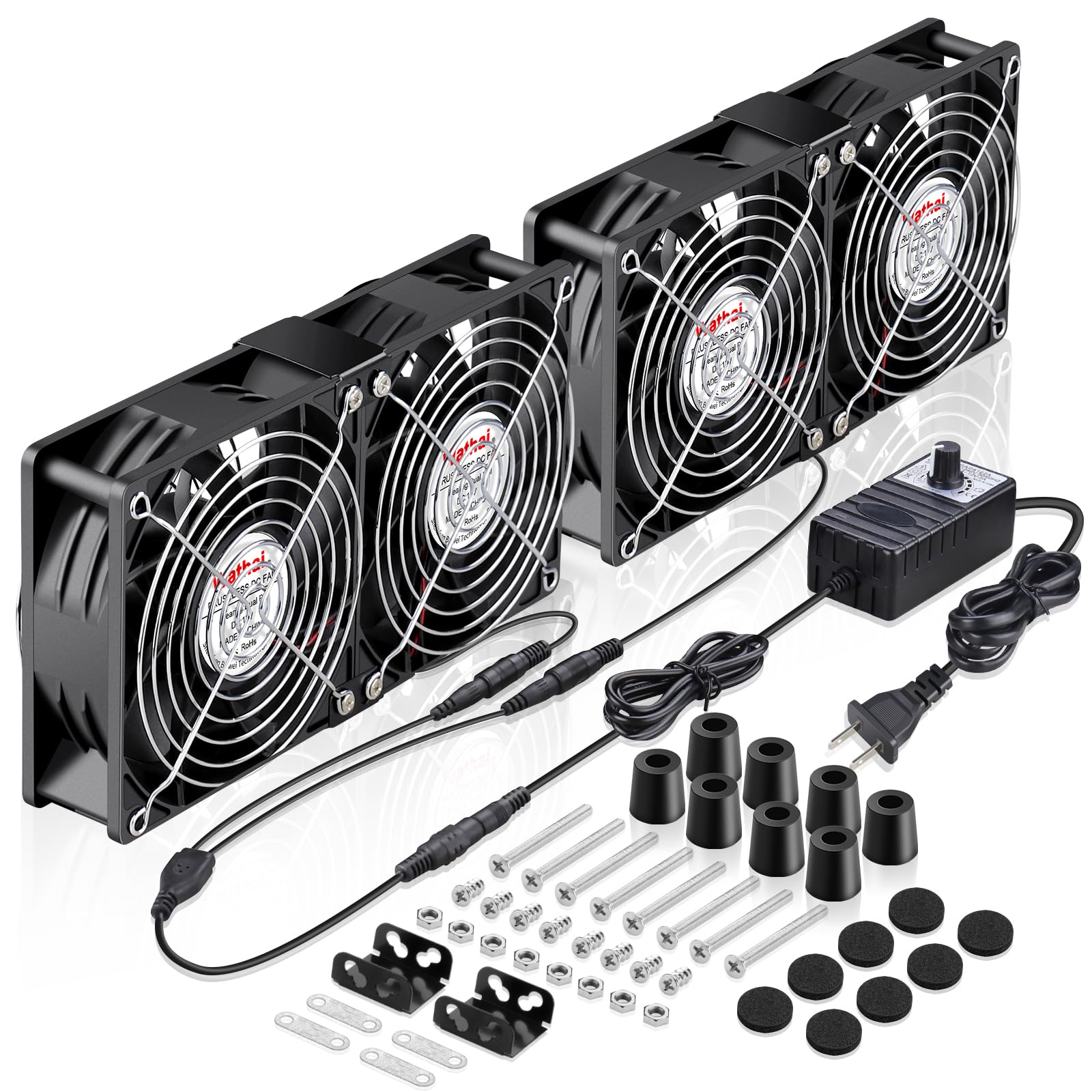 Mua 120mm x 4 Dual Ball Computer Fan 110v - 240v with Variable Speed ...