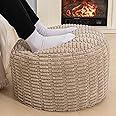 Amazon.com: Asuprui Pouf Ottoman Round Ottoman Foot Rest Foot Stool ...
