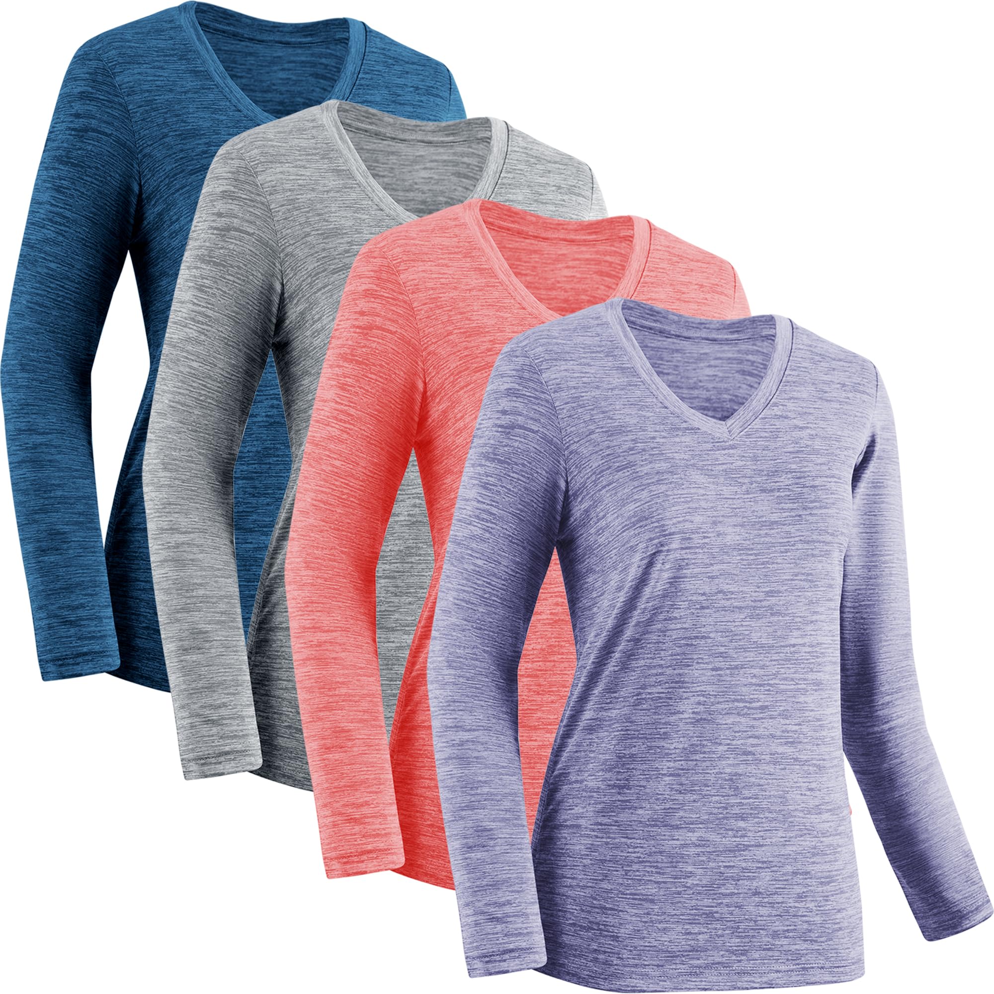 Moisture Wicking Shirts for Women Quick Dry Athletic Running Long ...