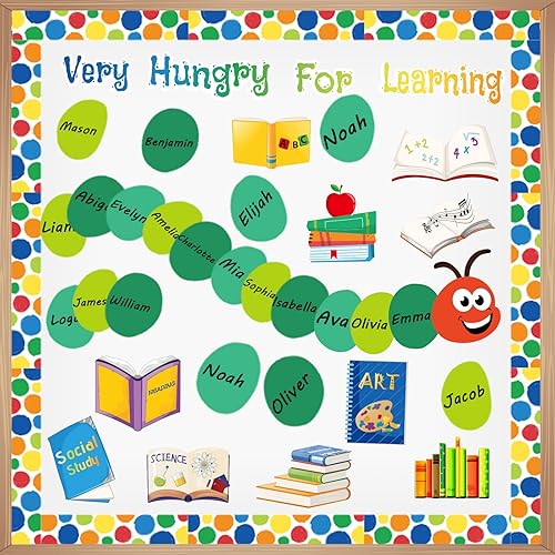 Caterpillars Bulletin Board Decoration Set Mix Caterpillar Colorful ...