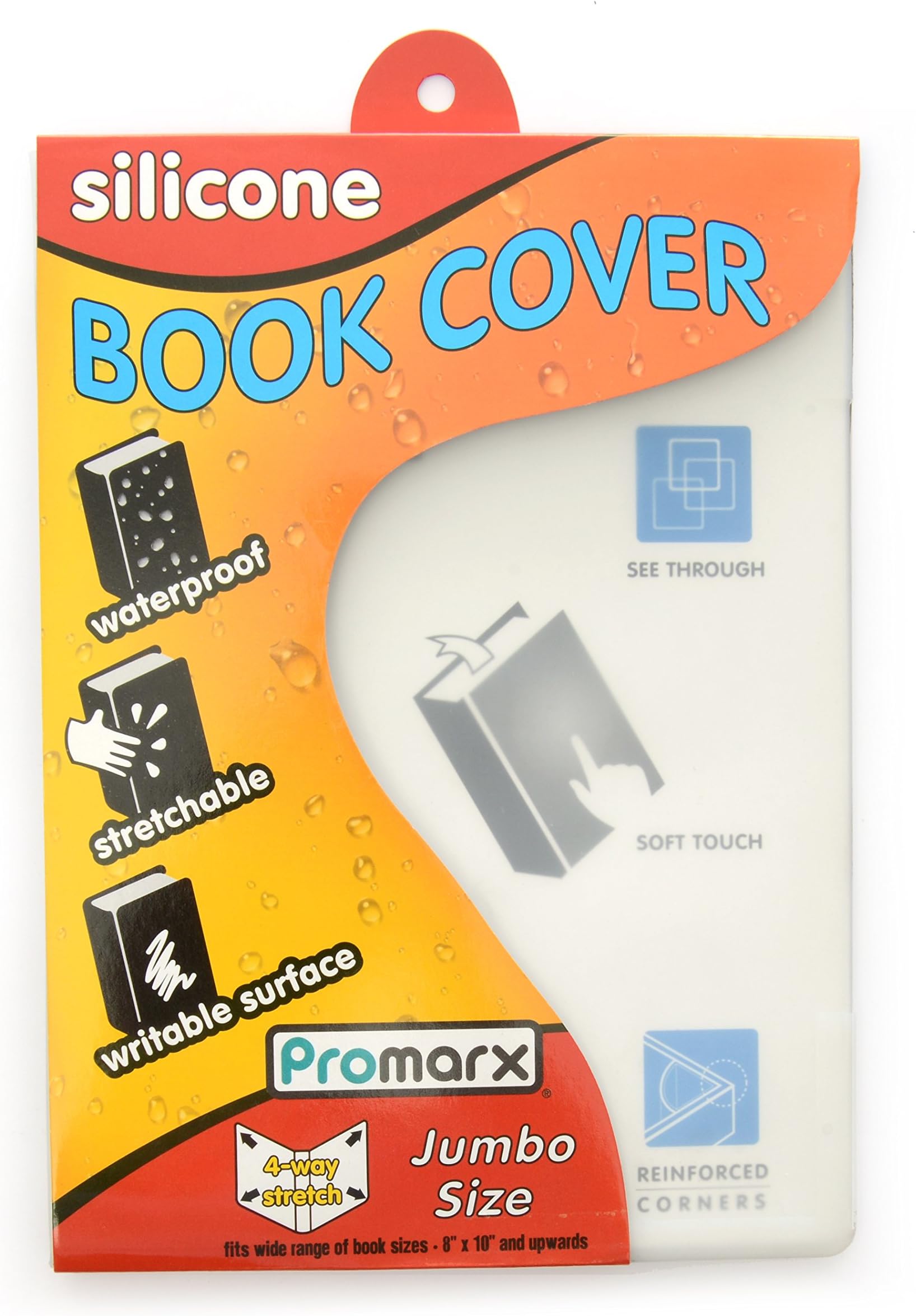 Promarx Clear Silicone Jumbo Stretchable Waterproof Book Cover | Pricepulse