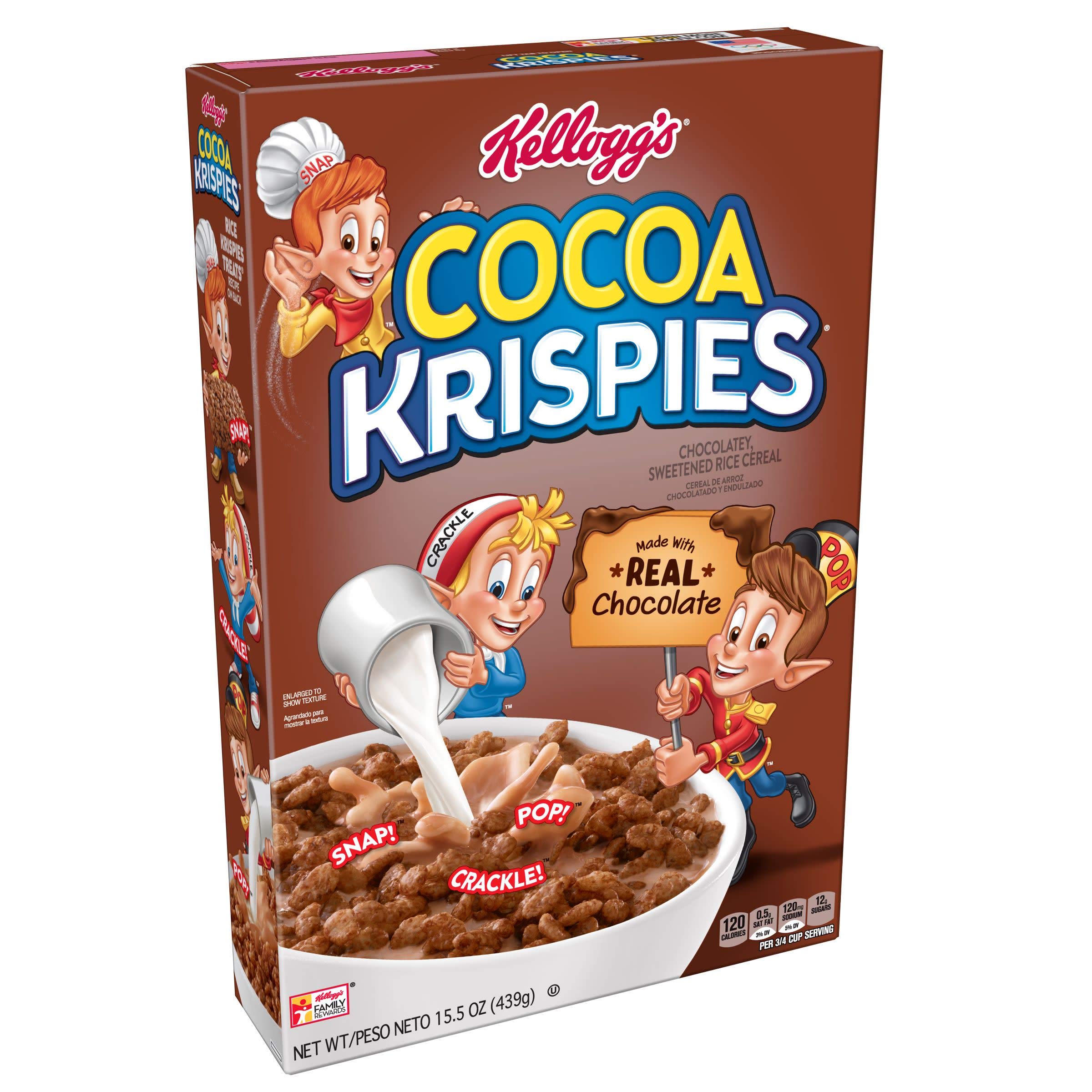 Amazon.com : Kellogg's Cocoa Krispies Breakfast Cereal in a Cup, Low ...