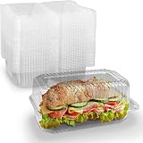 Amazon.com: Disposable Sturdy Plastic Hinged Loaf Containers - Durable ...