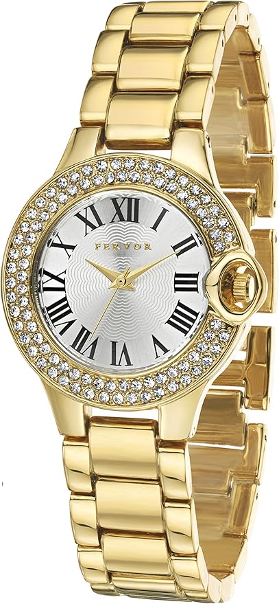 FERVOR Caddy Gold Plated Watch: Amazon.co.uk: Watches