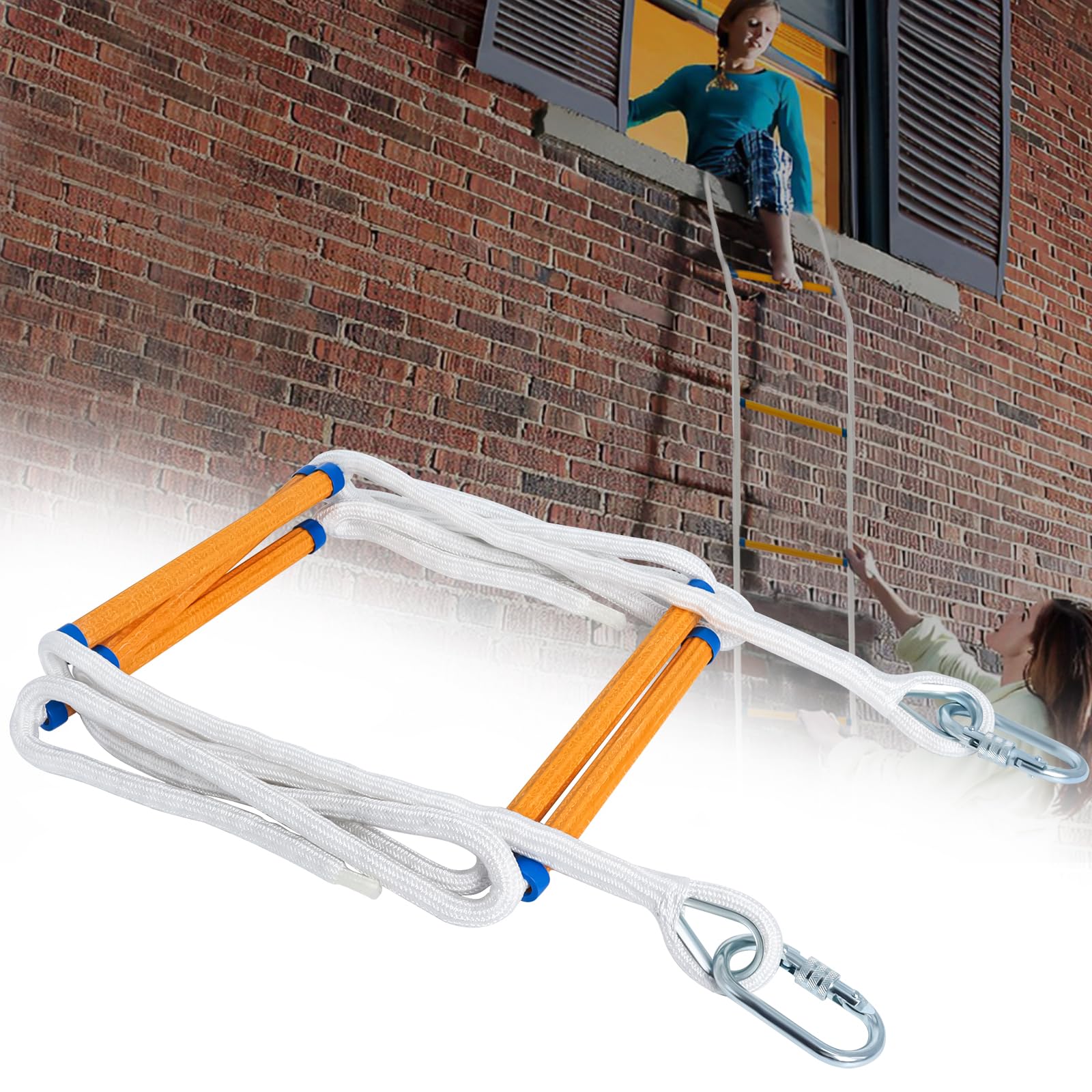 8 Foot Fire Escape Ladder, 8 FT Portable Emergency Ladder, Climbing ...