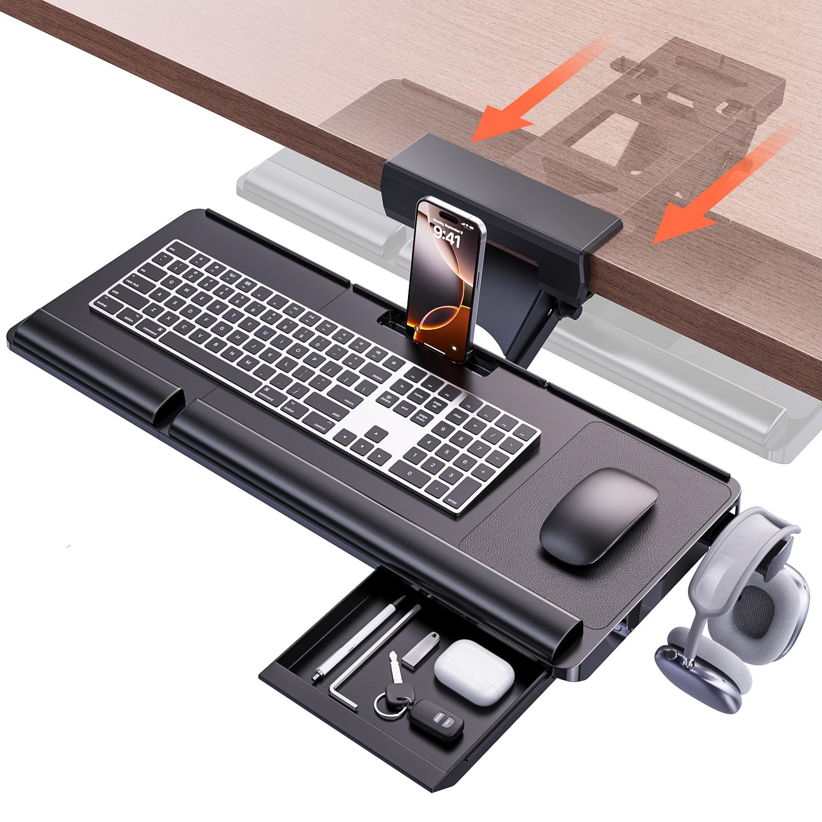 Mua Klearlook Upgraded Ergonomic Keyboard Tray Under Desk, Adjustable ...