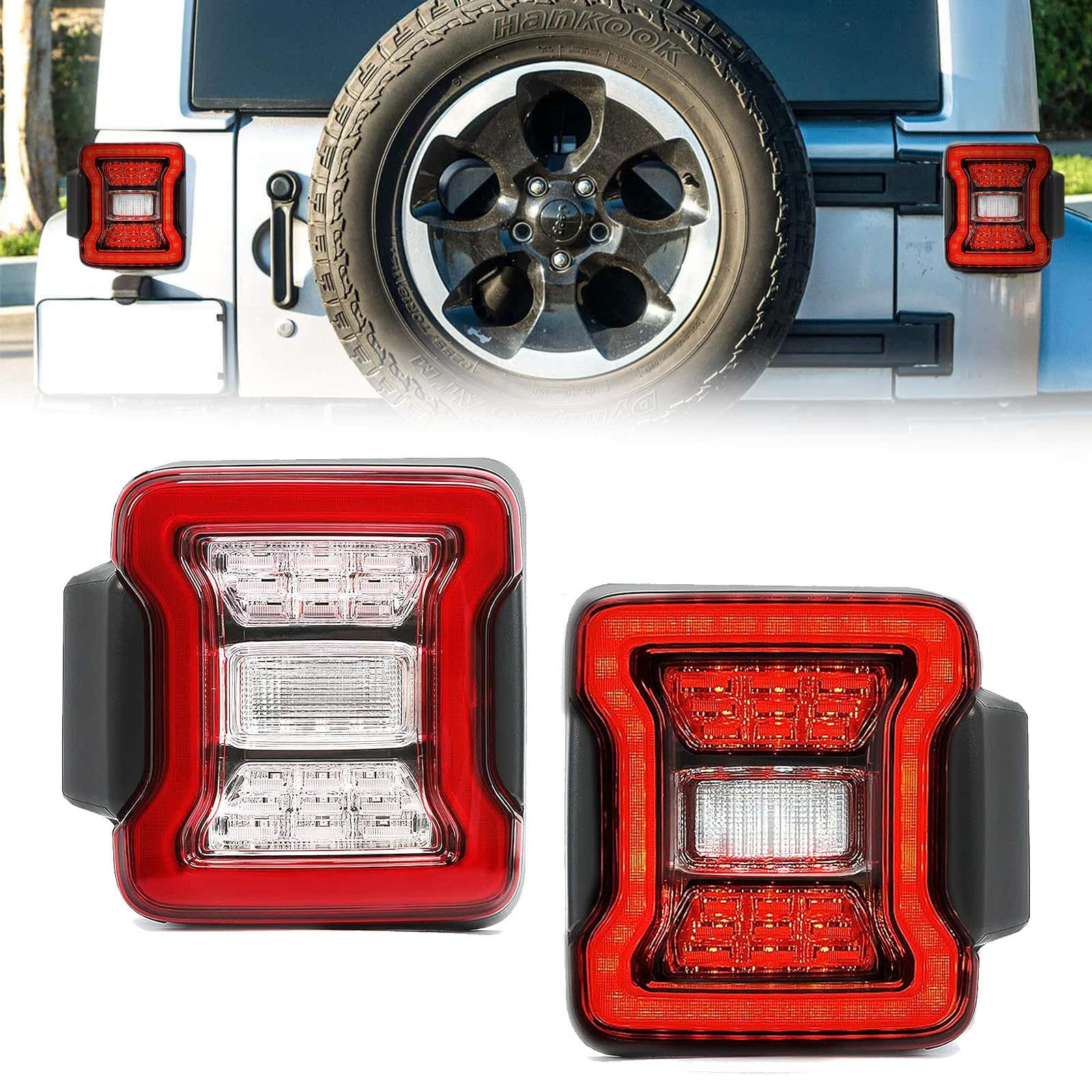 LED Tail Lights Compatible With 2007 2008 2009 2010 2011 2012 2013 2014 2015 2016 2017 2018 Jeep ...
