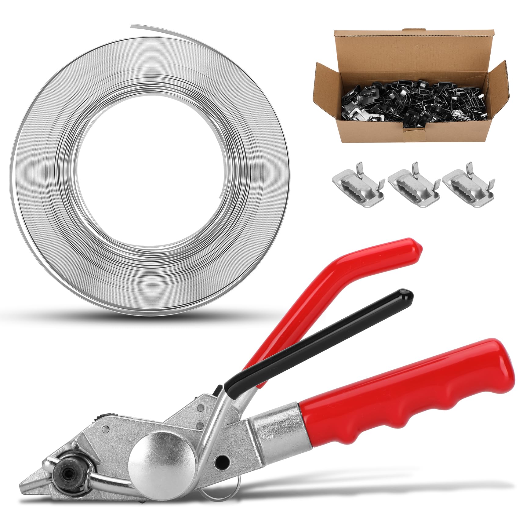 Steel Banding Strapping Kit Metal Banding Strapping Kit Stainless Steel Banding and Buckle Set ...