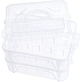Amazon.com: New brothread 4 Layers Stackable Clear Storage Box ...