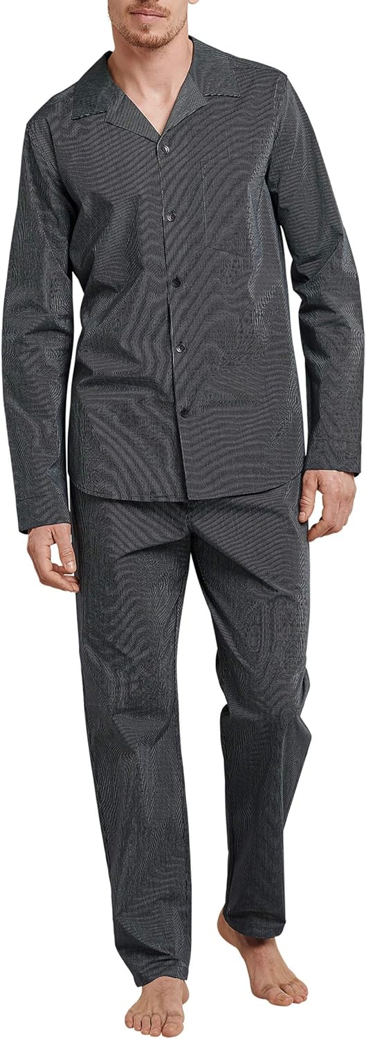 Schiesser Herren Pyjama lang schwarz 56 (XL): Amazon.de: Bekleidung