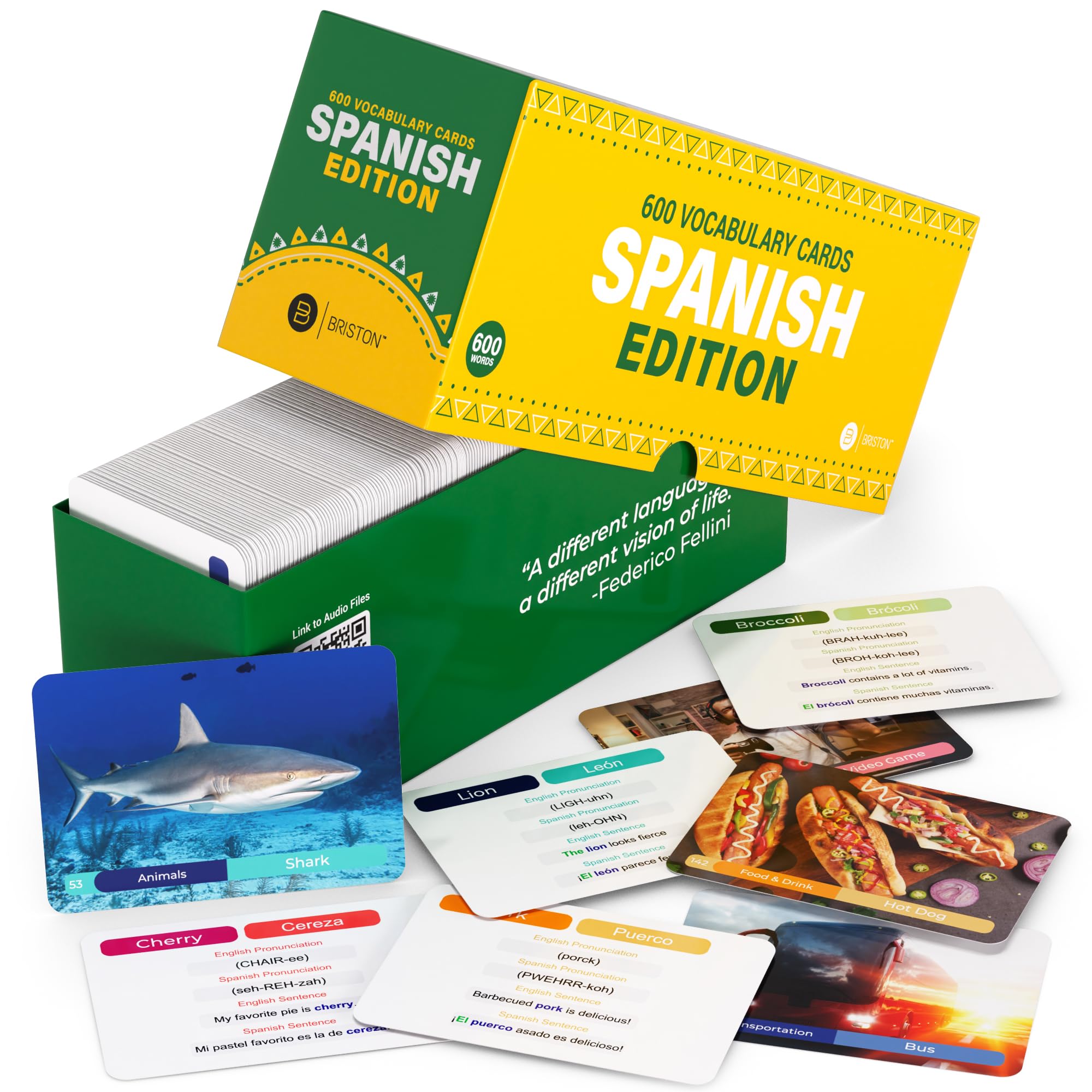 Mua Spanish Vocabulary Flash Cards – 600 Full Color Cards [Updated 2025 ...