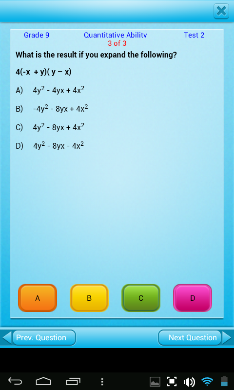 FREE QVprep Lite 9th grade maths (quantitative) and english (verbal ...