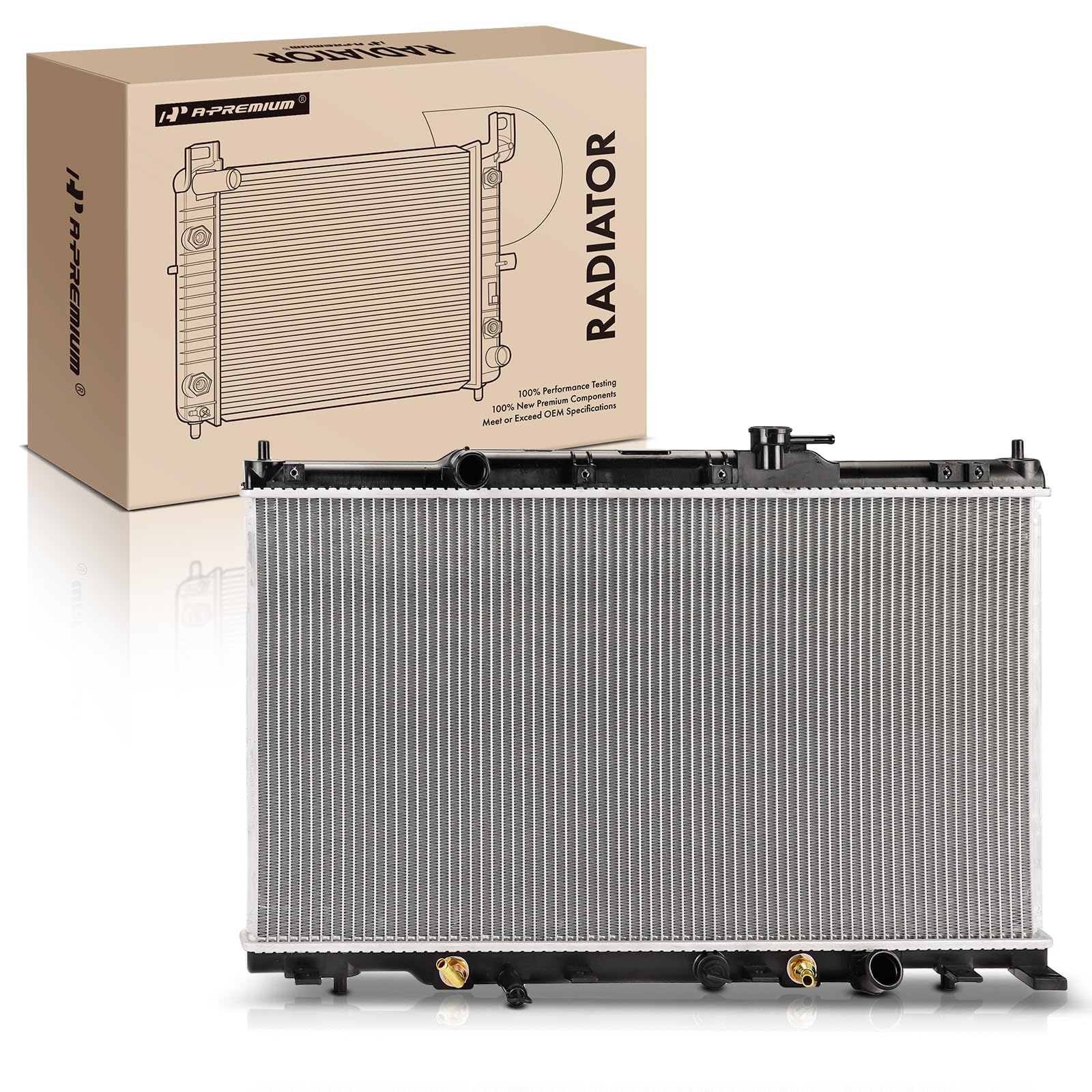 A-Premium Engine Coolant Radiator Assembly with Transmission Oil Cooler ...