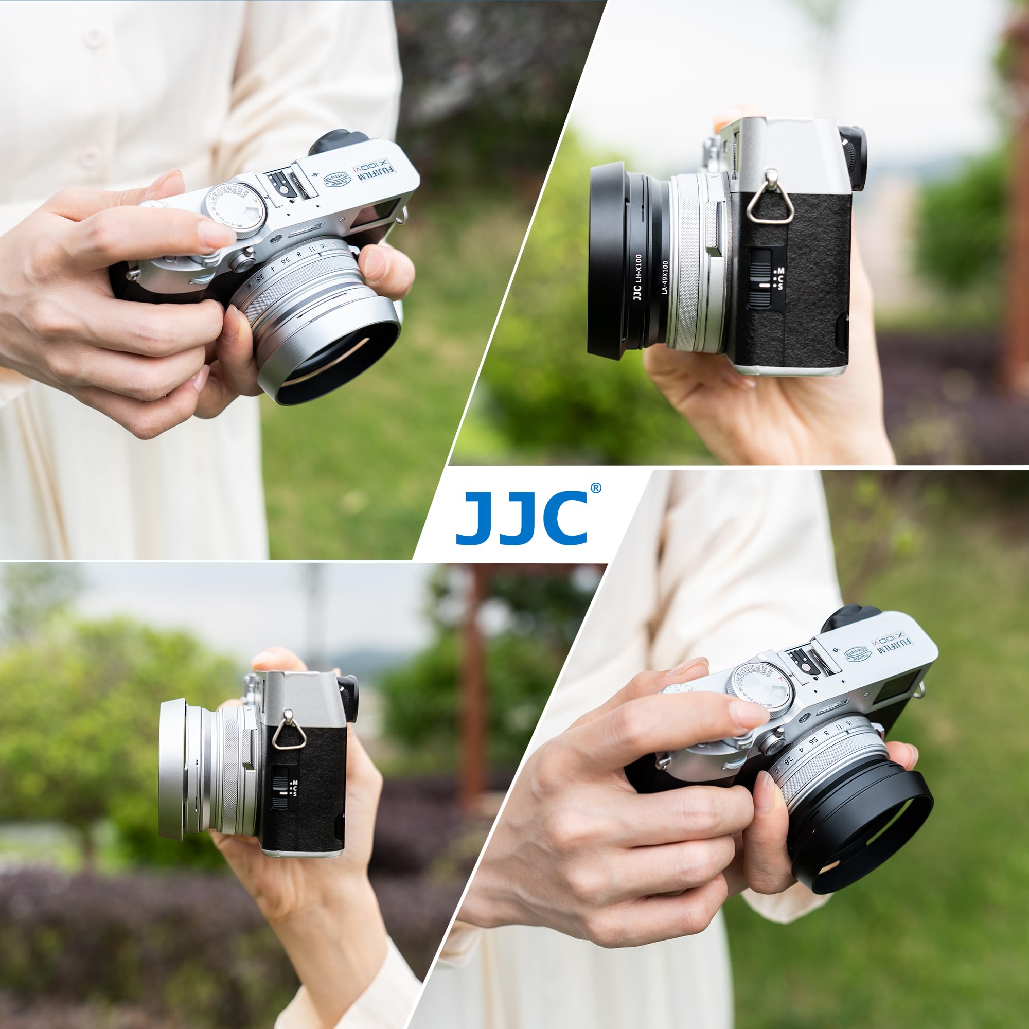 JJC Lens Hood For Fujifilm Fuji X100 X100VI X100V X100F X100S X100T X70 Cameras With 49mm ...