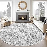 Amazon.com: Lahome Modern Abstract Round Rug - 6Ft Gray Circle Rugs for ...