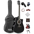 Amazon.com: Fesley Portable Acoustic Guitar Kit: 41" 6 String Acoustic ...