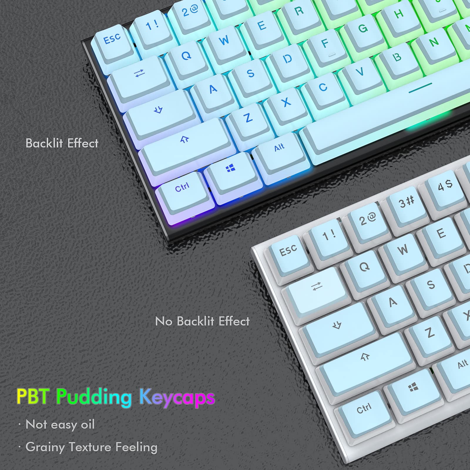 Mua E-YOOSO Pudding Keycaps, 141 Key PBT Custom Double Shot Keycap Set ...